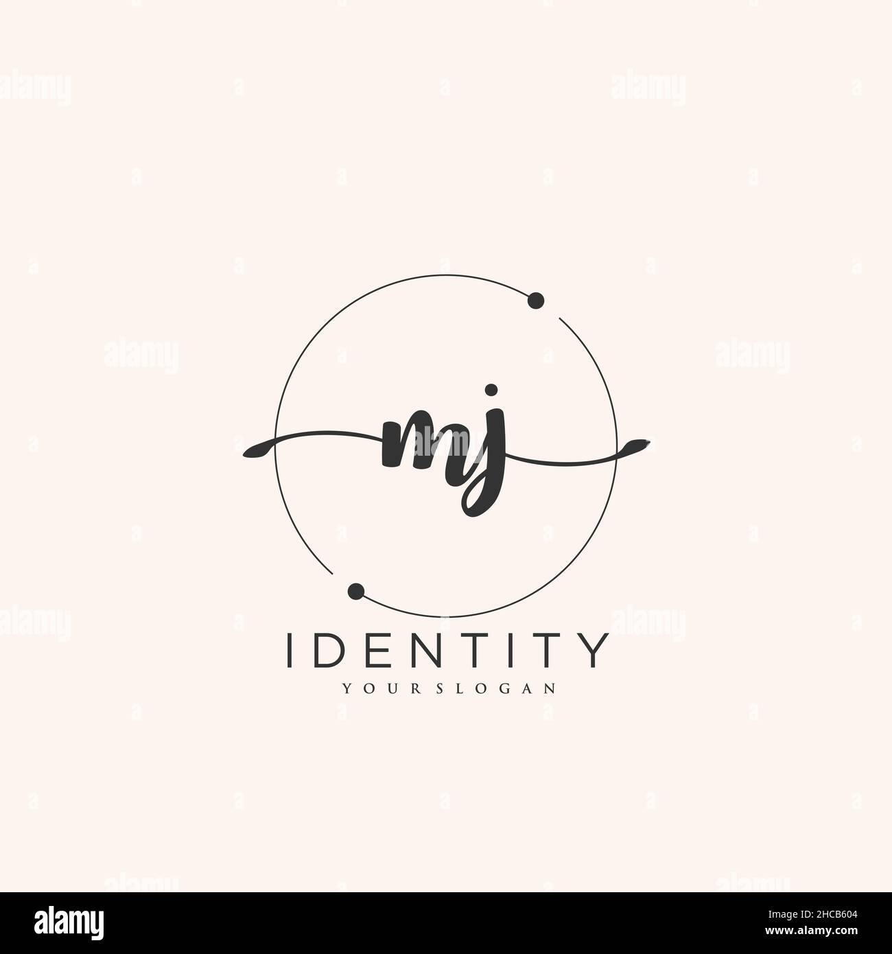 MJ Handwriting logo vector art of initial signature, wedding, fashion ...