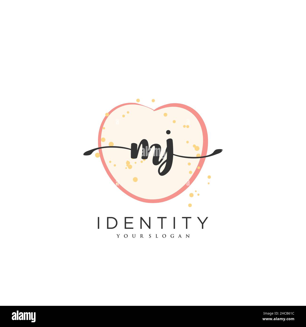 MJ Handwriting logo vector art of initial signature, wedding, fashion ...