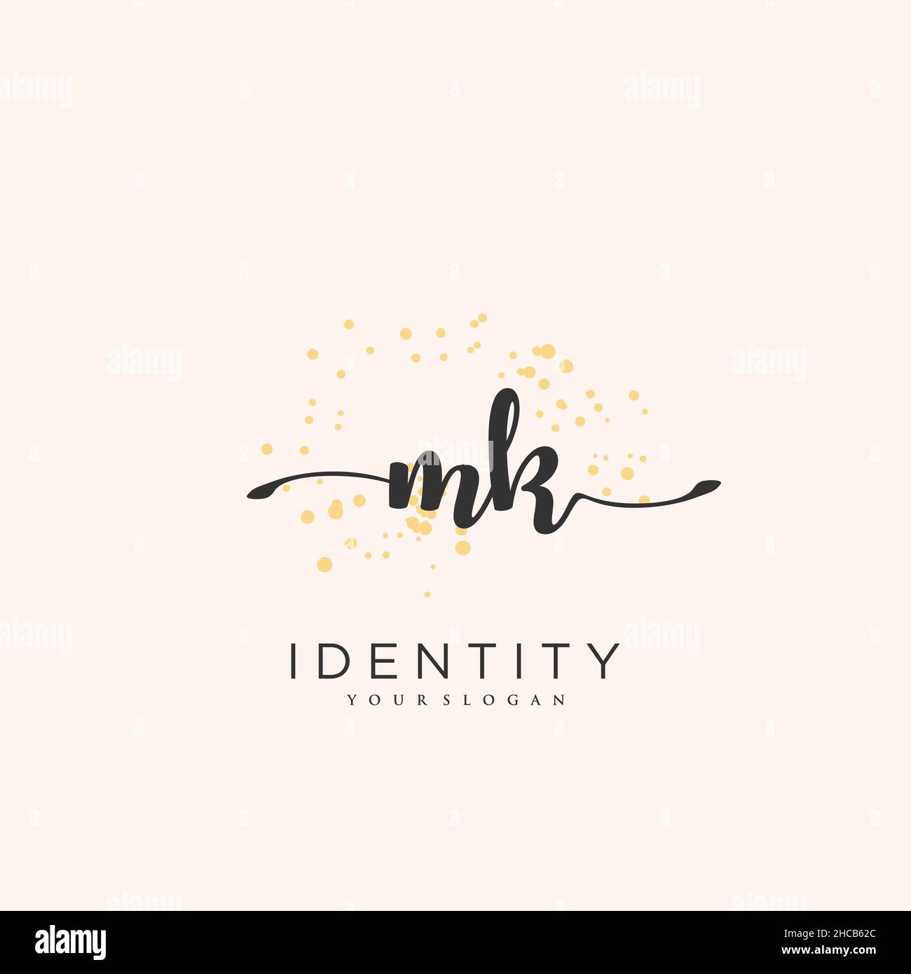 MK Handwriting logo vector art of initial signature, wedding, fashion ...