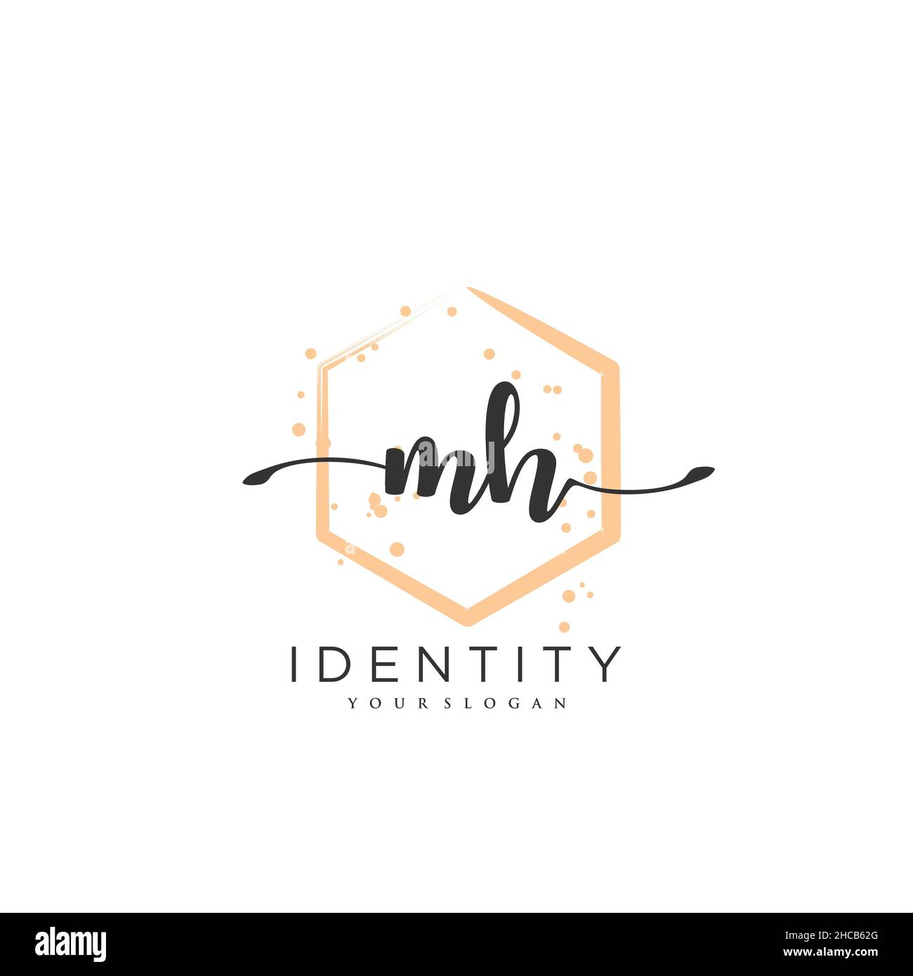MH Handwriting logo vector art of initial signature, wedding, fashion ...