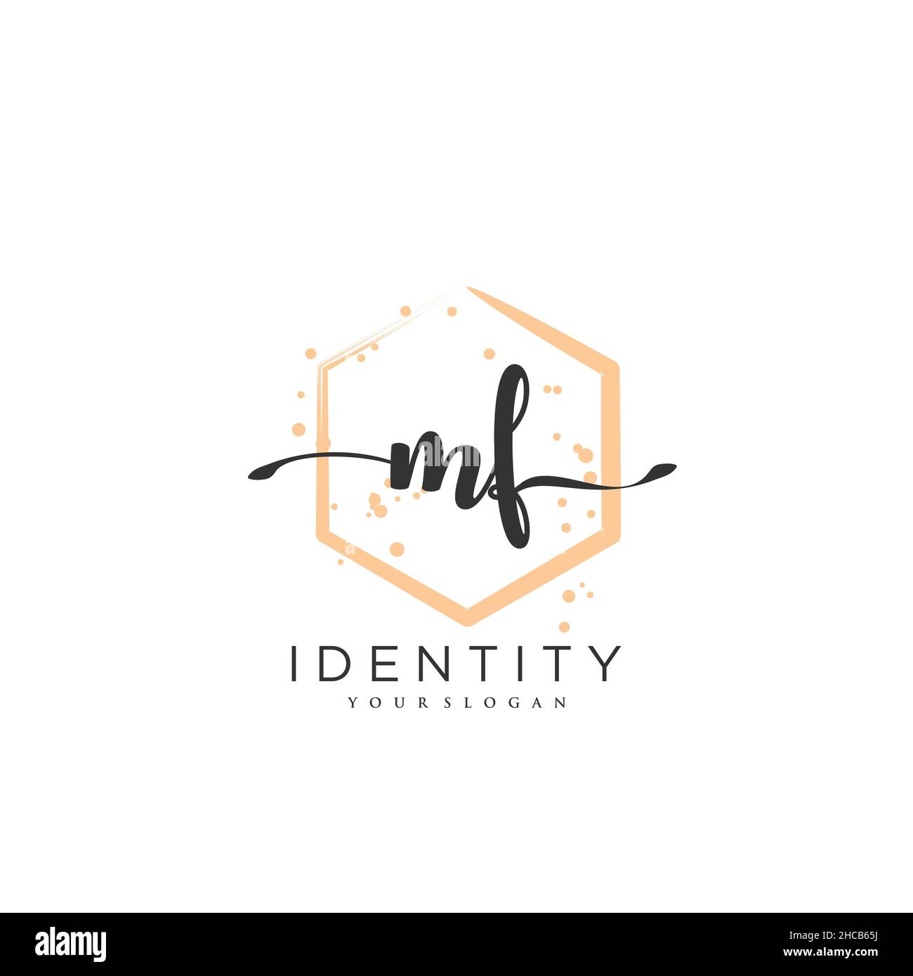 MF Handwriting logo vector art of initial signature, wedding, fashion ...