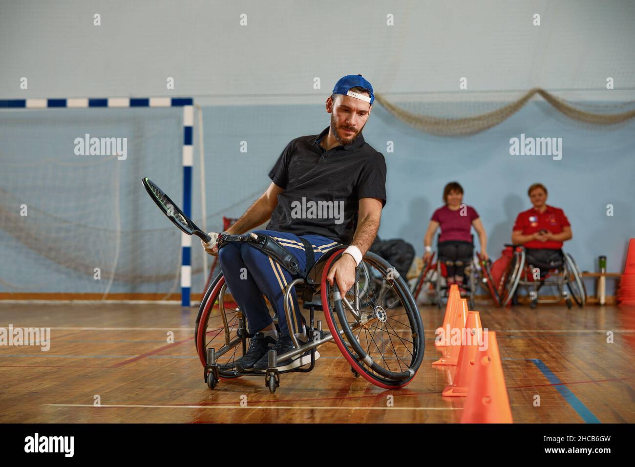 Competitions of the disabled indoor. Sport For Disabled Stock Photo - Alamy