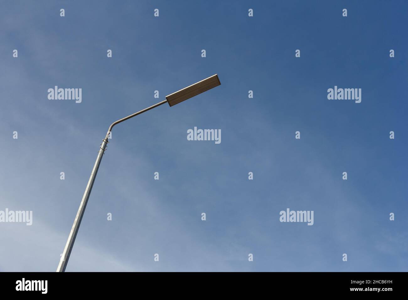 Street lamp. A modern street LED lighting pole. Modern LED lighting for ...