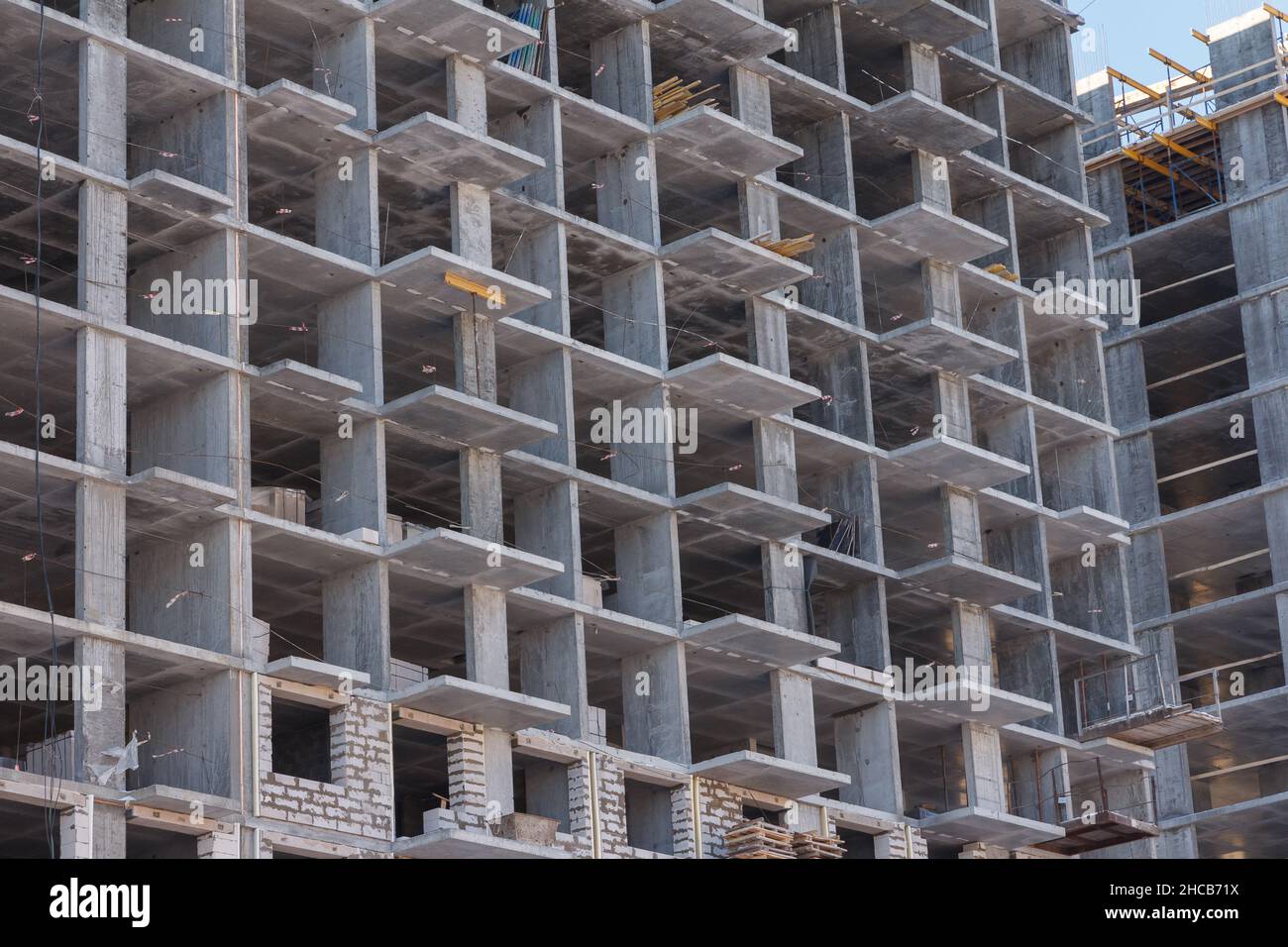 Construction of an apartment building. Construction of a multistorey ...