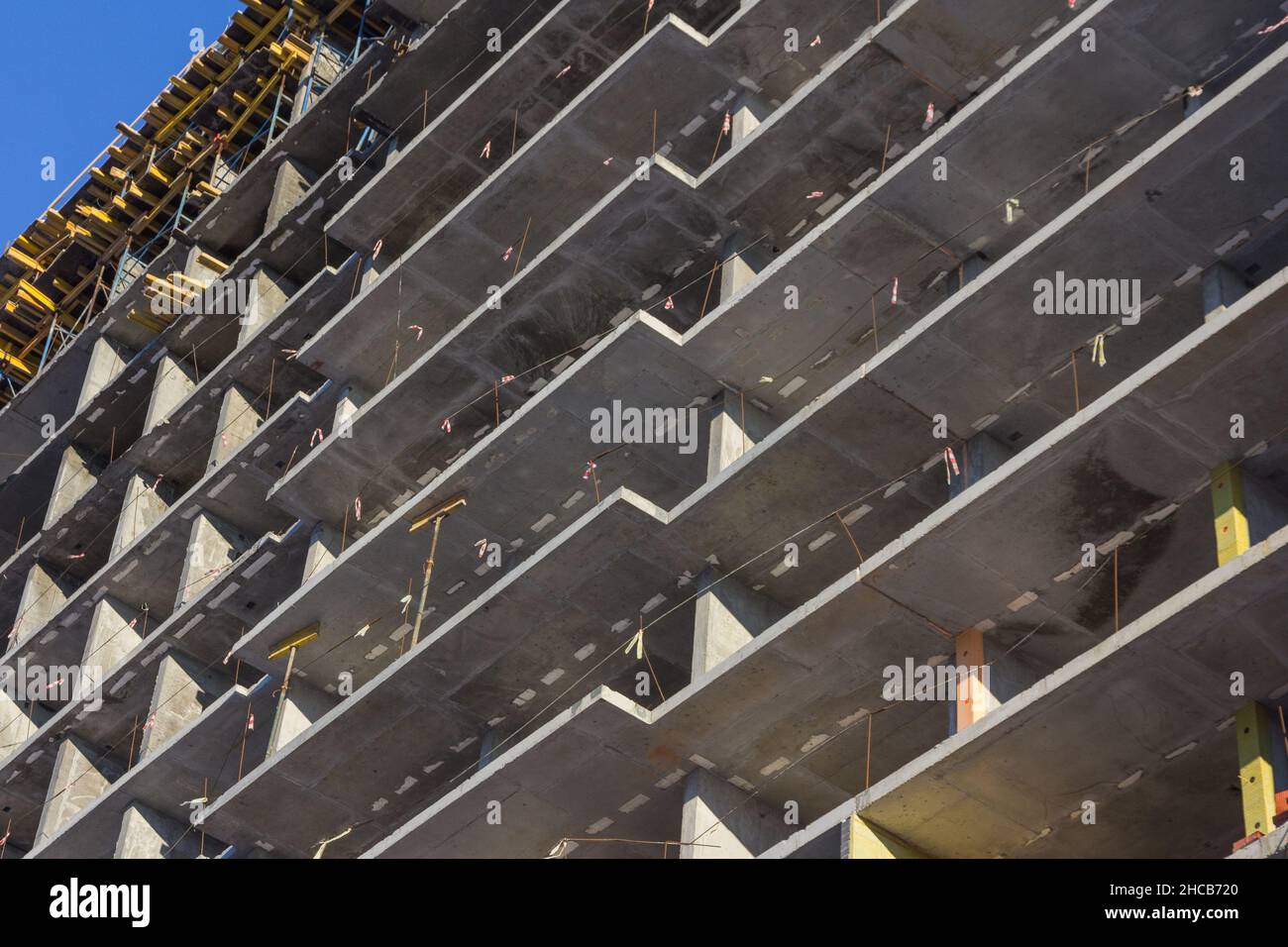 Building construction site. Big apartment buildings under construction ...