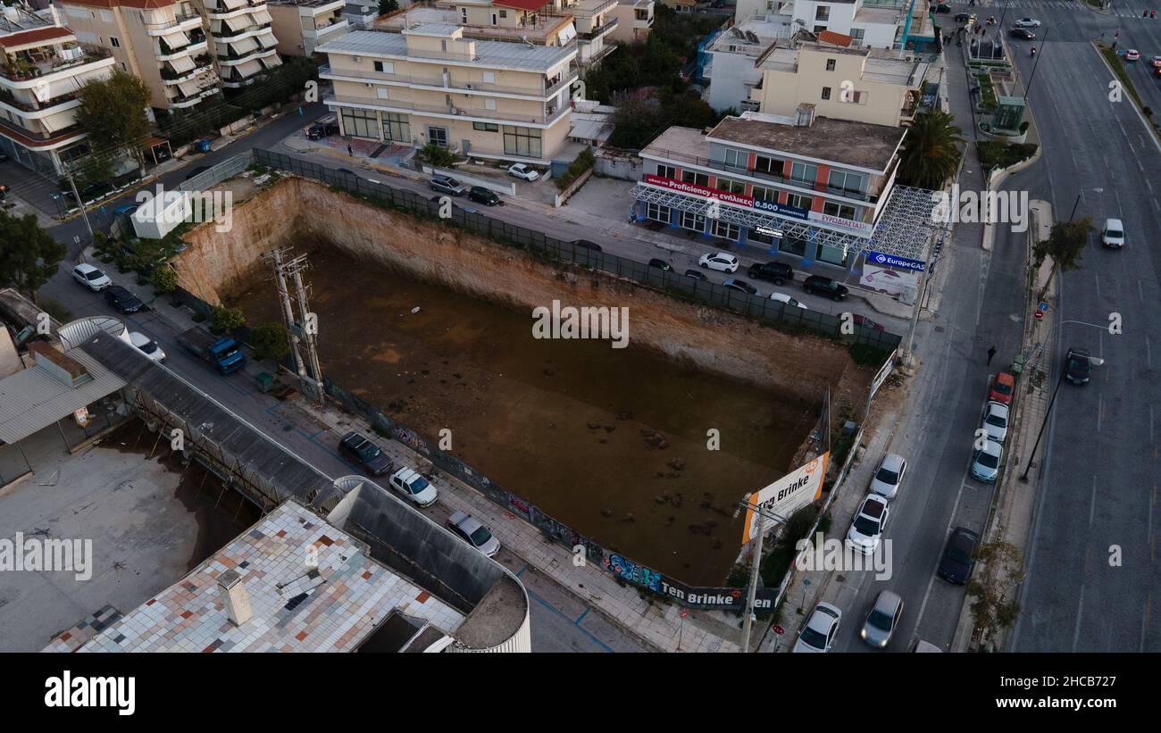 Elliniko district, works in progress,Athens,Greece Stock Photo - Alamy