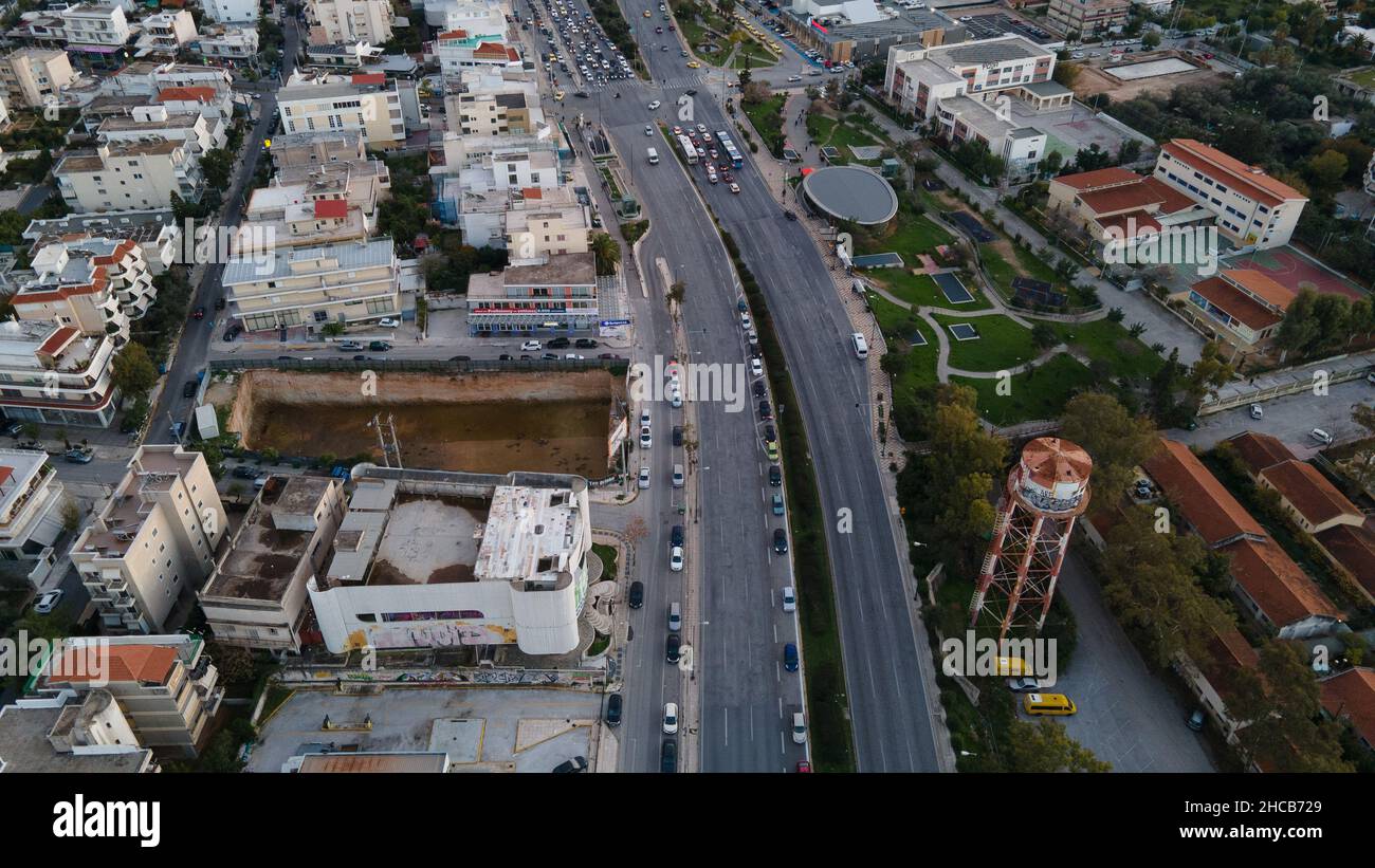 Elliniko district, works in progress,Athens,Greece Stock Photo - Alamy