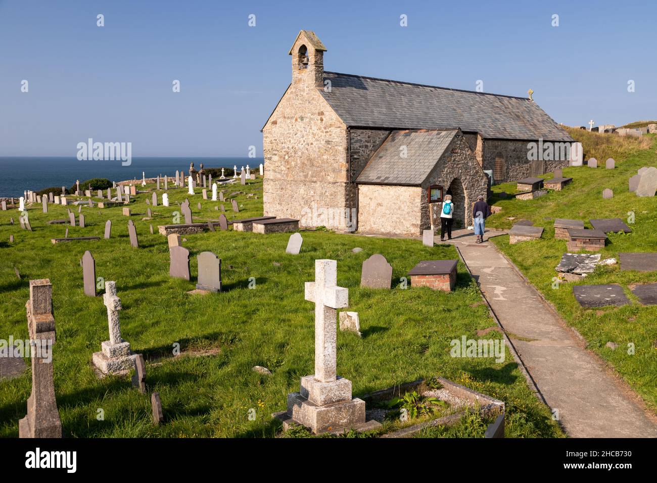 Saint Patrick's church at Llanbadrig, Anglesey, North Wales Stock Photo ...