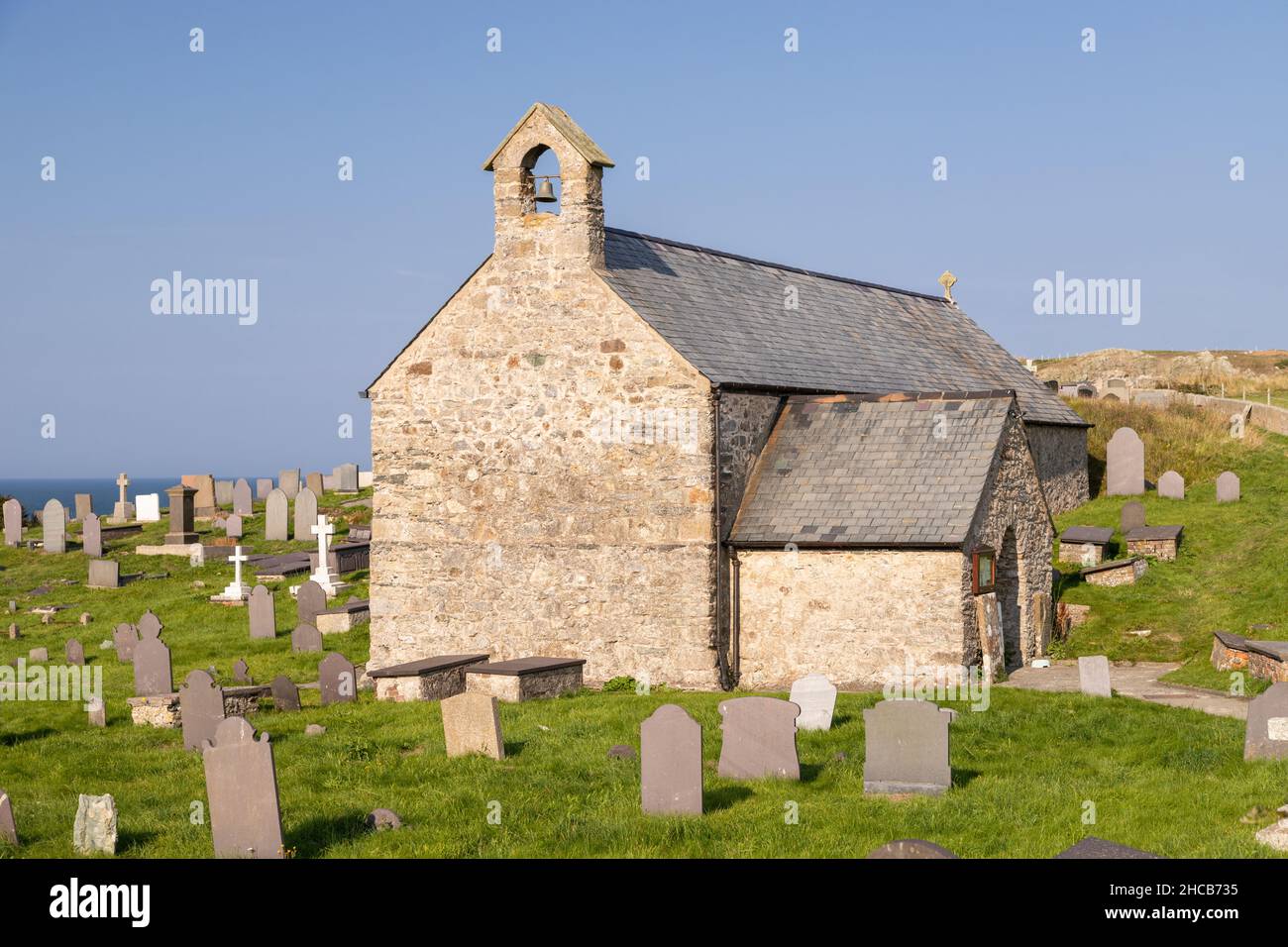 Saint Patrick's church at Llanbadrig, Anglesey, North Wales Stock Photo ...