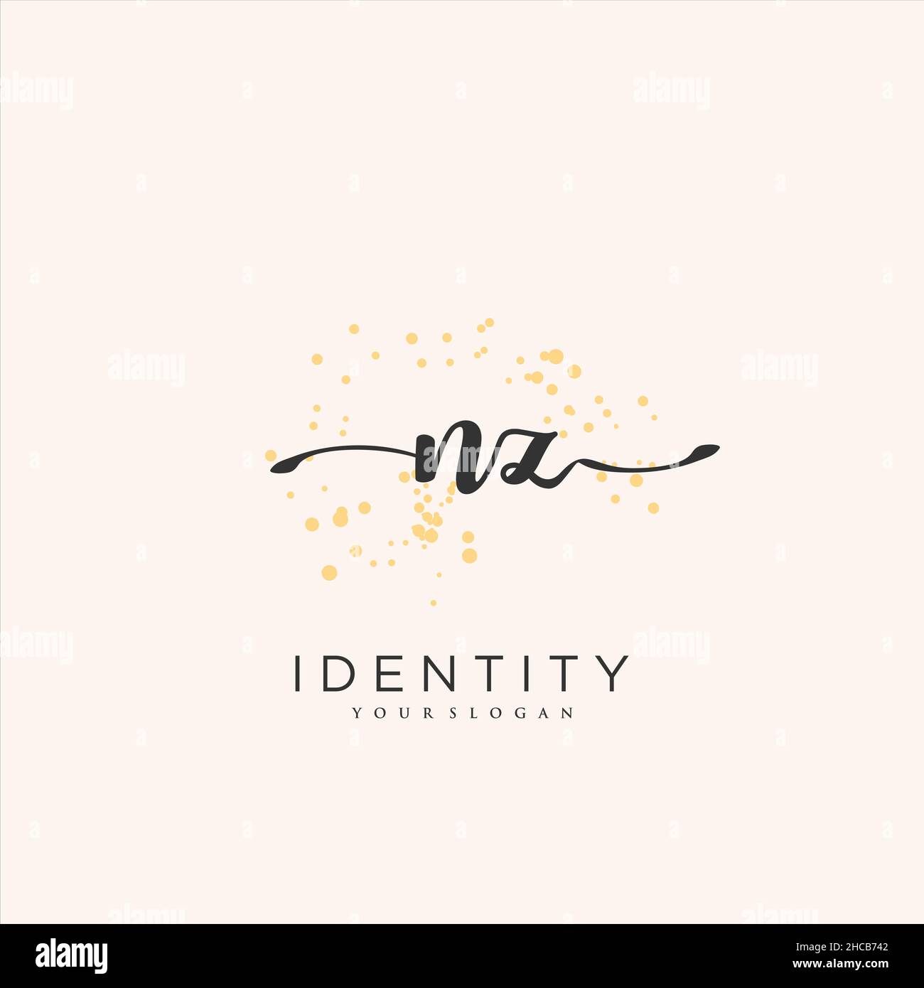 NZ Handwriting logo vector art of initial signature, wedding, fashion ...
