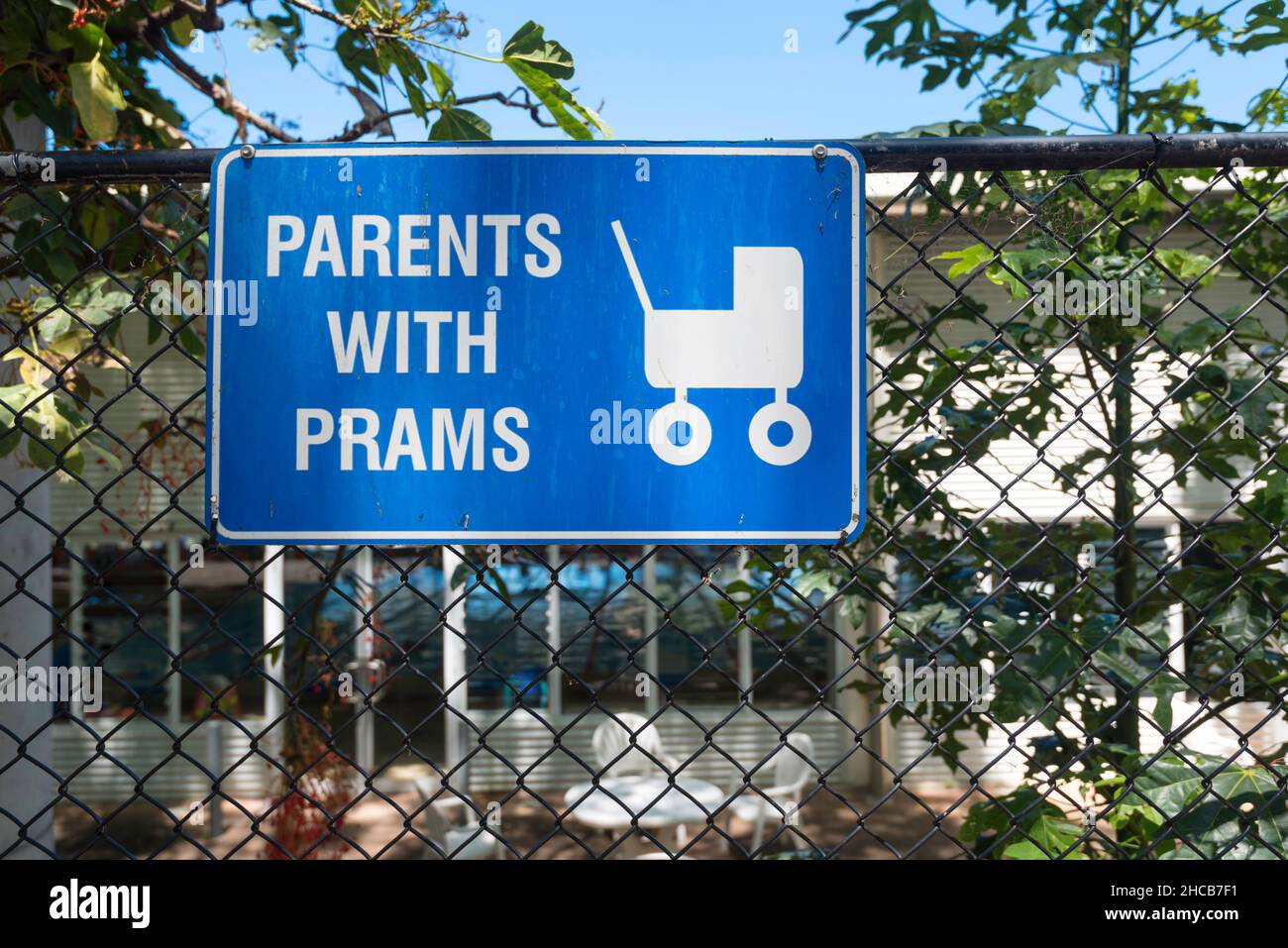 A sign marking a Parents with Prams parking space at the Willoughby ...