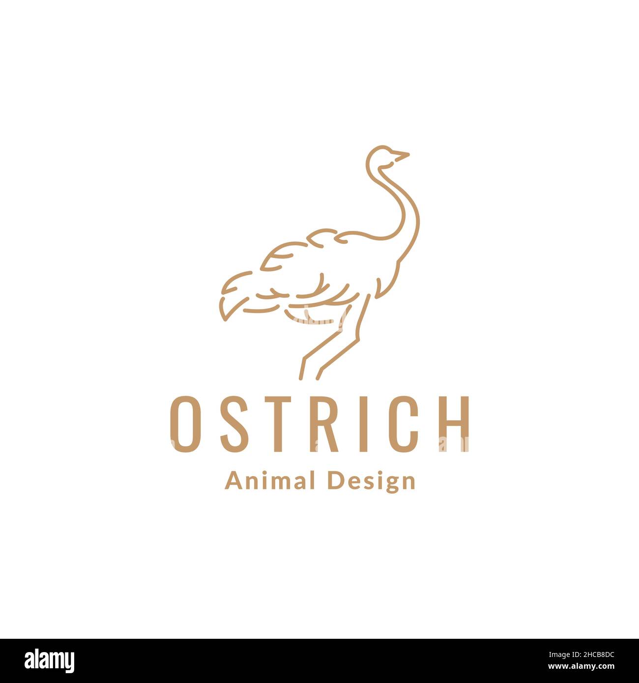 Ostrich logo hi-res stock photography and images - Alamy
