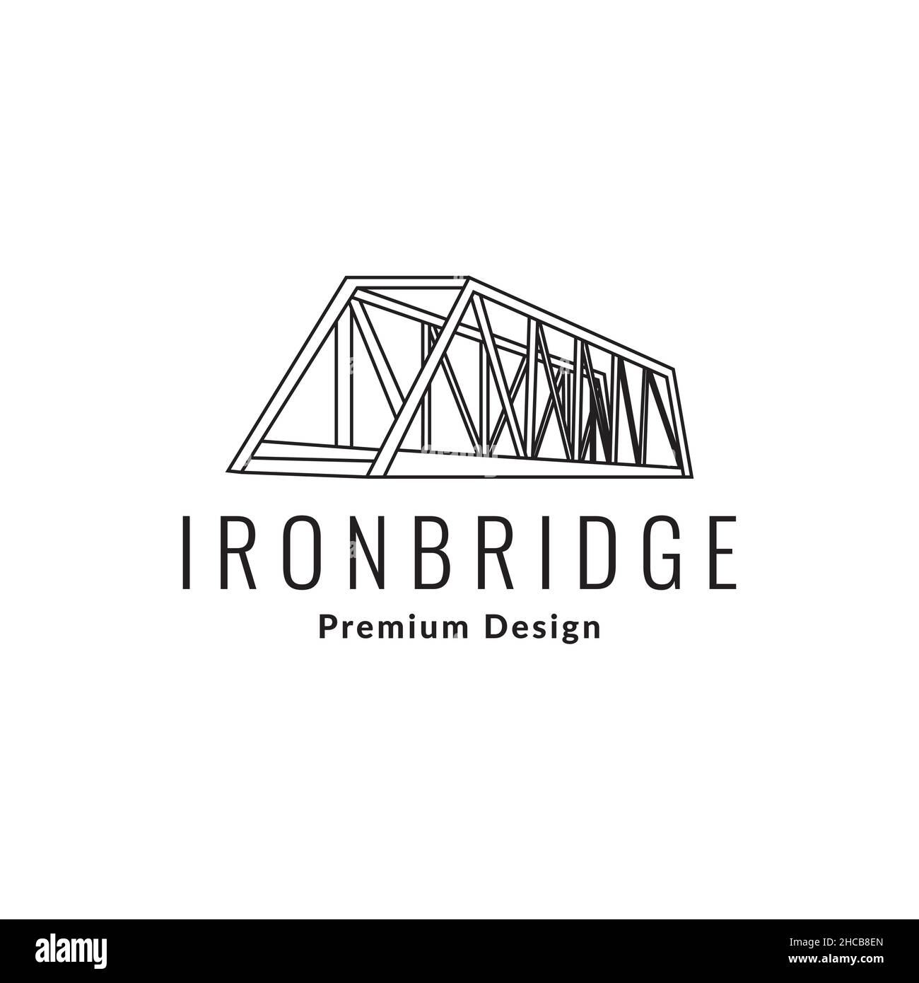 Side view of steel bridge Stock Vector Images - Alamy