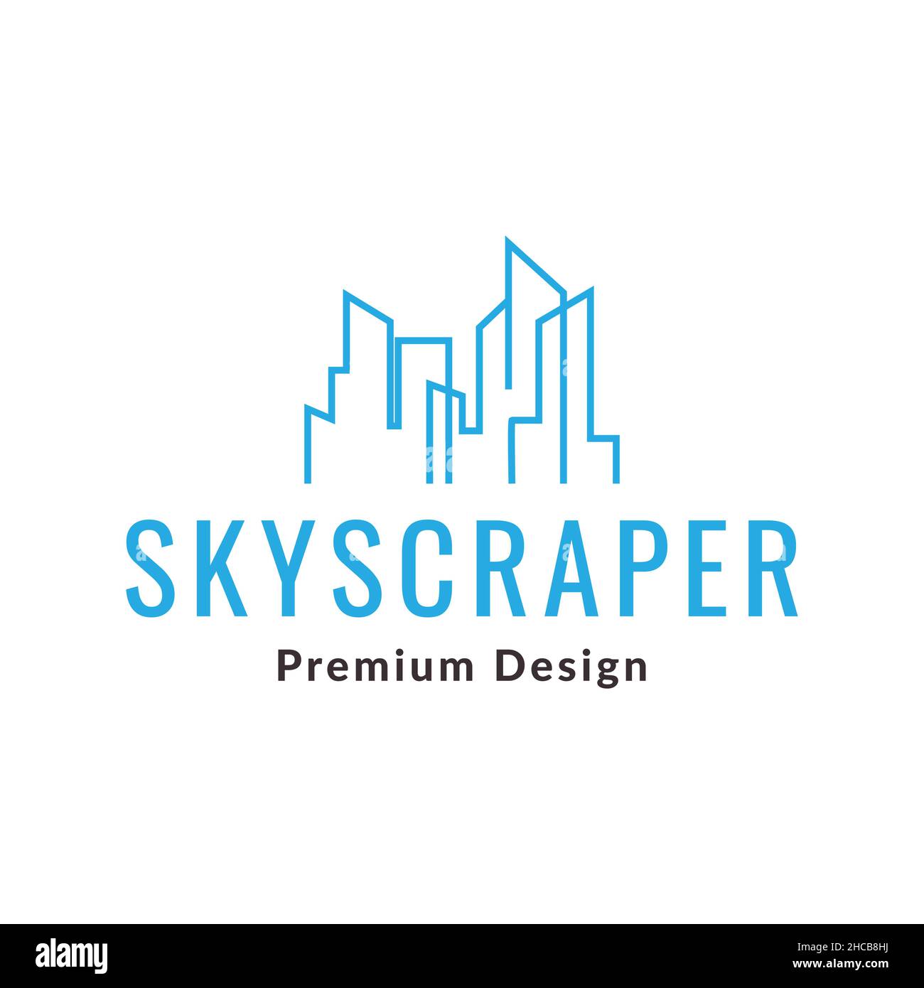 Skyscraper sketch drawing logo Cut Out Stock Images & Pictures - Alamy