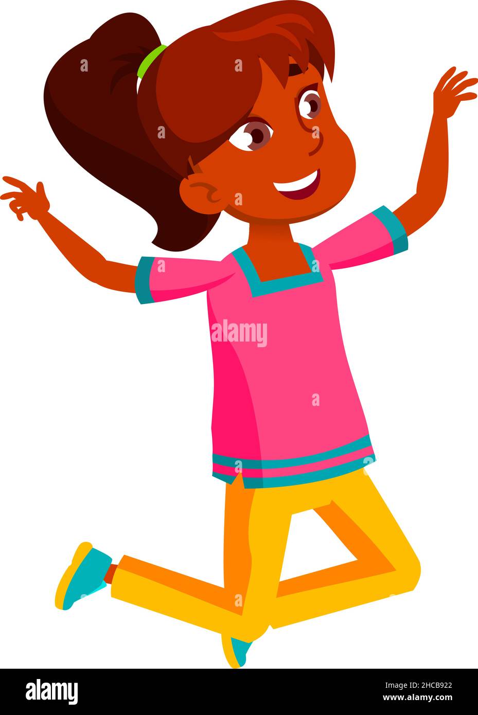 joy jumping teen girl vector Stock Vector Image & Art - Alamy