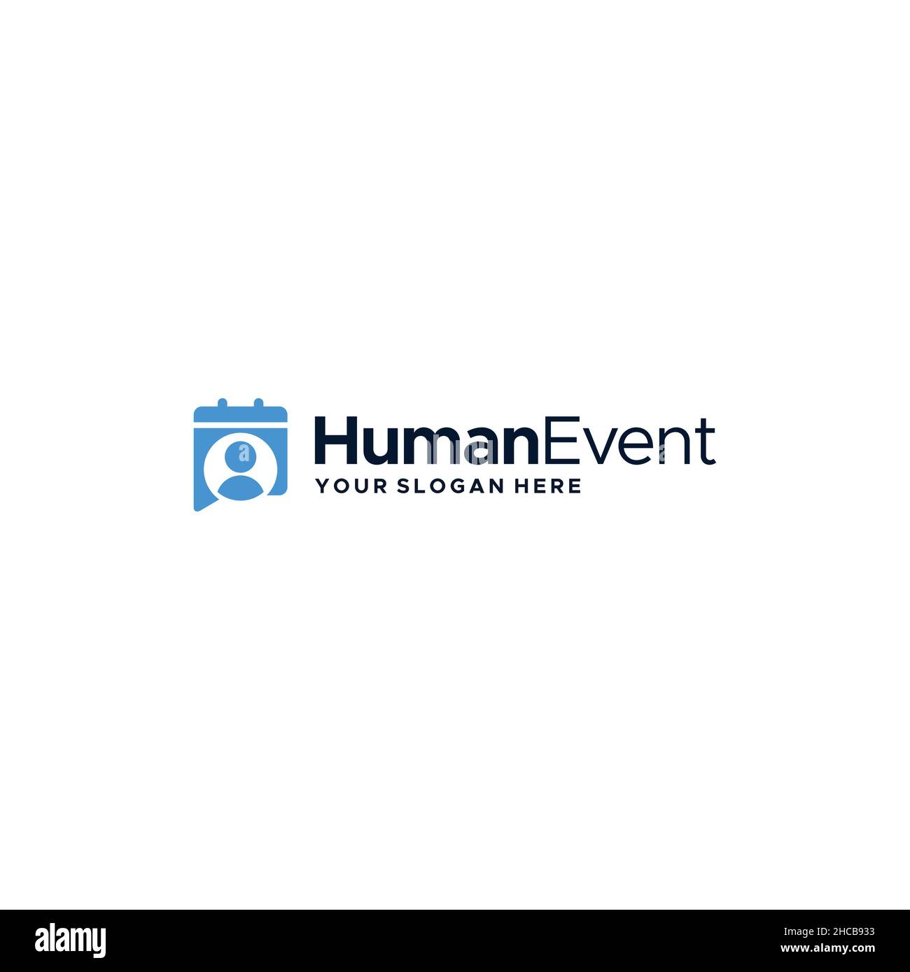 Minimalist Human Event notepad People logo design Stock Vector Image ...