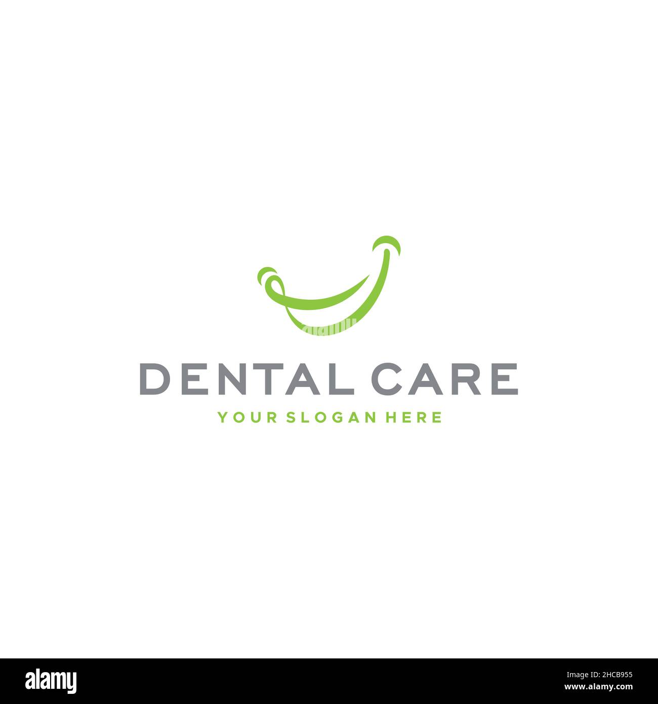 Minimalist Simple DENTAL CARE Smile logo design Stock Vector Image ...