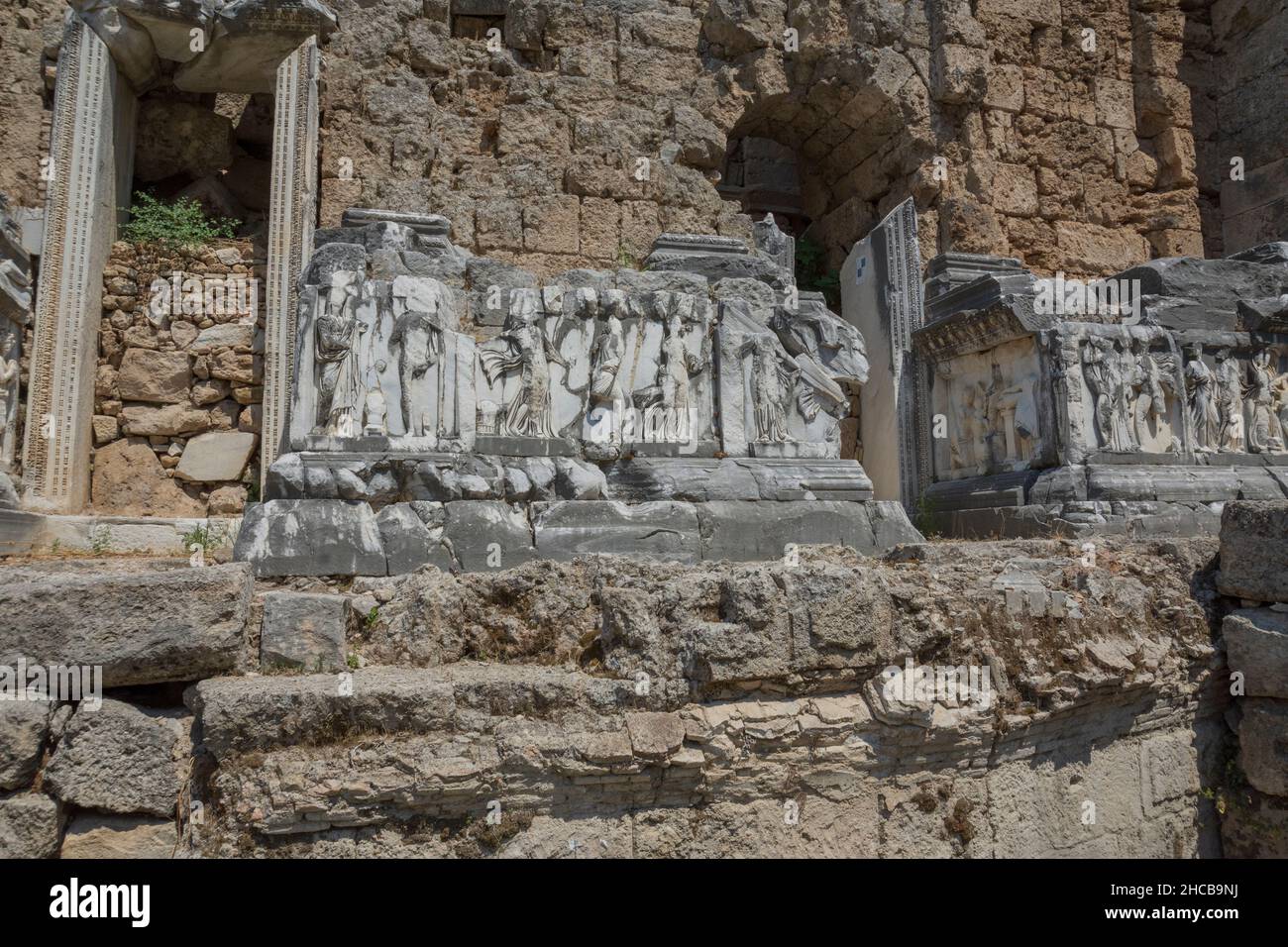 Magnificently beautiful amphitheatre and marble carved decorations ...