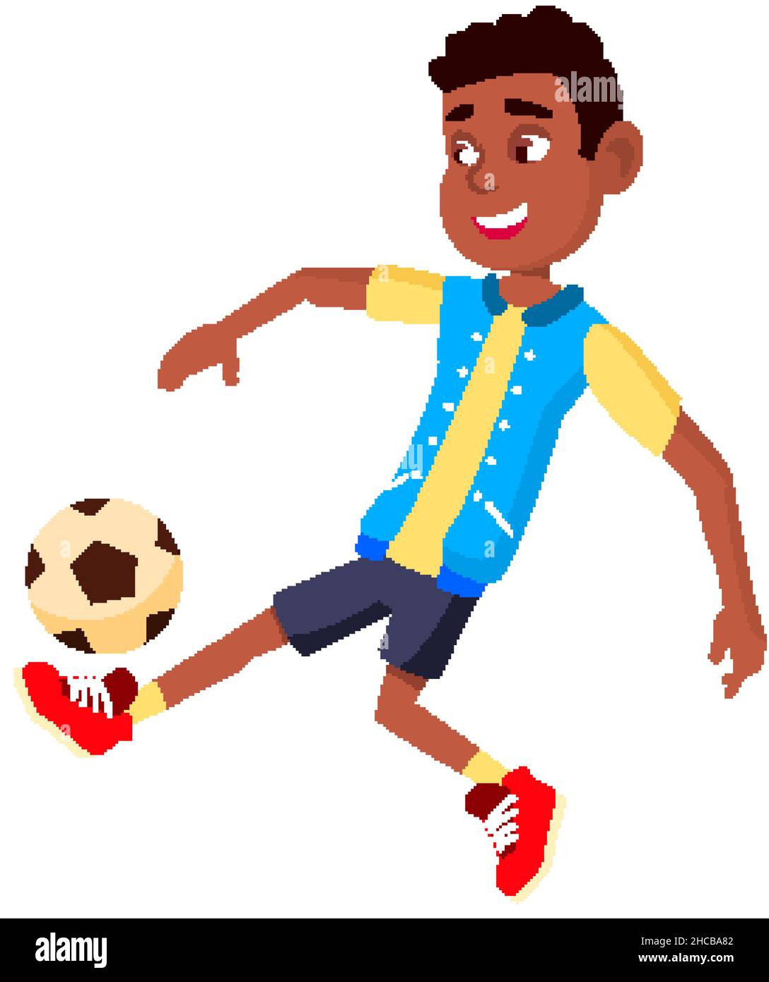 player teen boy playing football vector Stock Vector Image & Art - Alamy