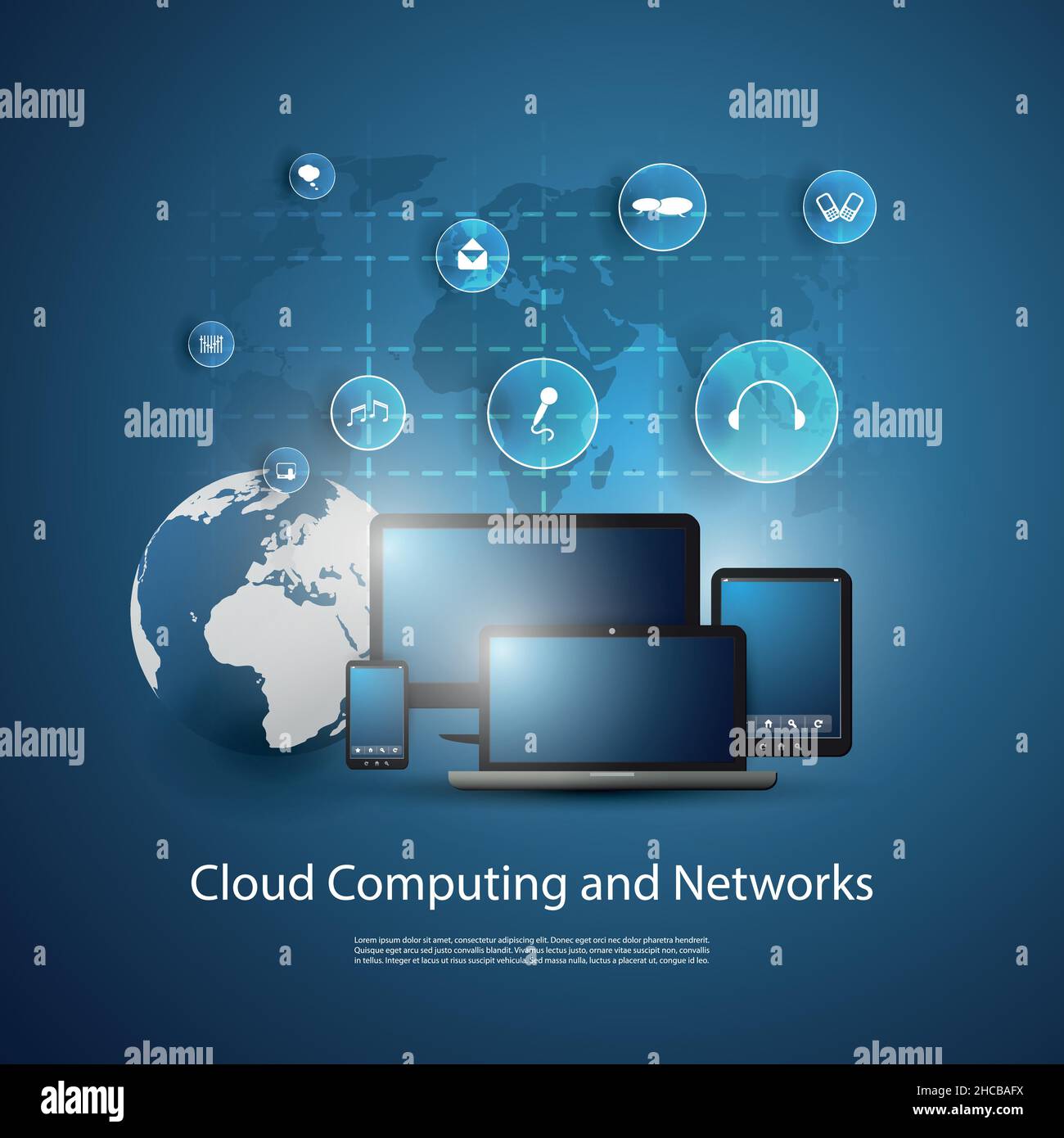 Cloud Computing Concept Stock Vector Image & Art - Alamy