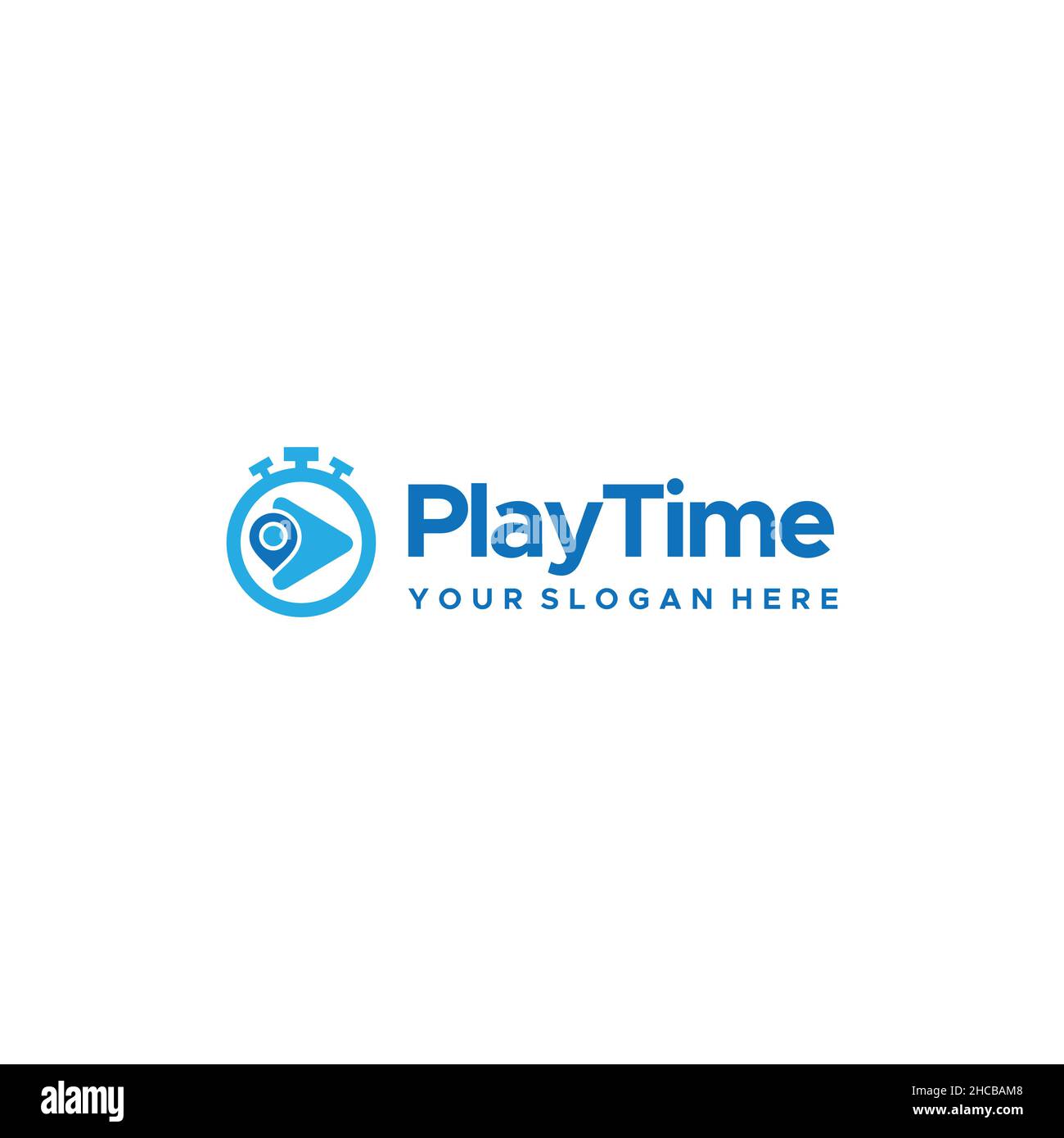 Modern Colorful Play Time Pin Location Logo design Stock Vector Image ...