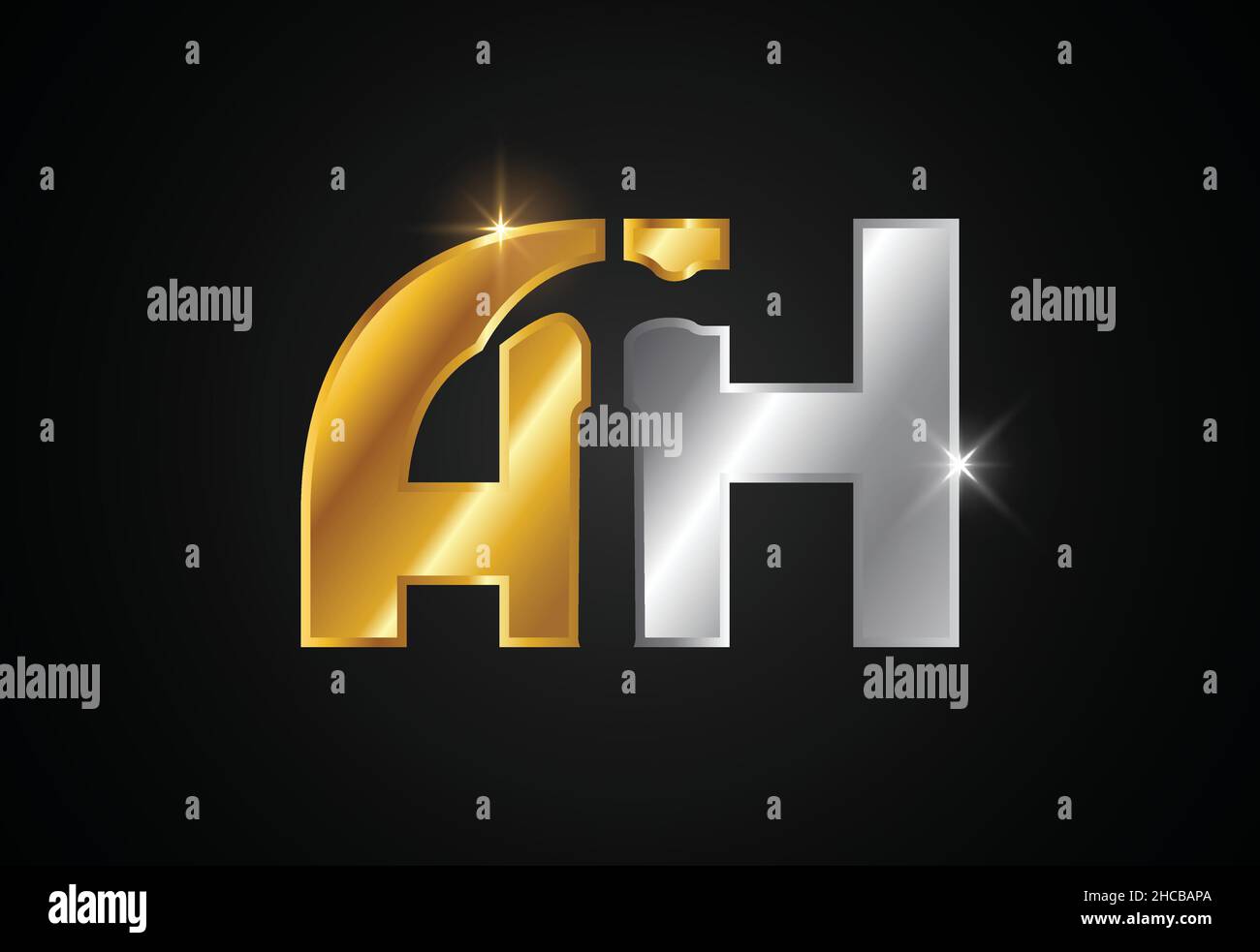 Initial Letter A H Logo Design Vector. Graphic Alphabet Symbol For ...