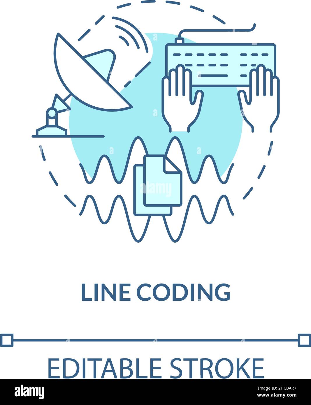 Line coding turquoise concept icon Stock Vector Image & Art - Alamy