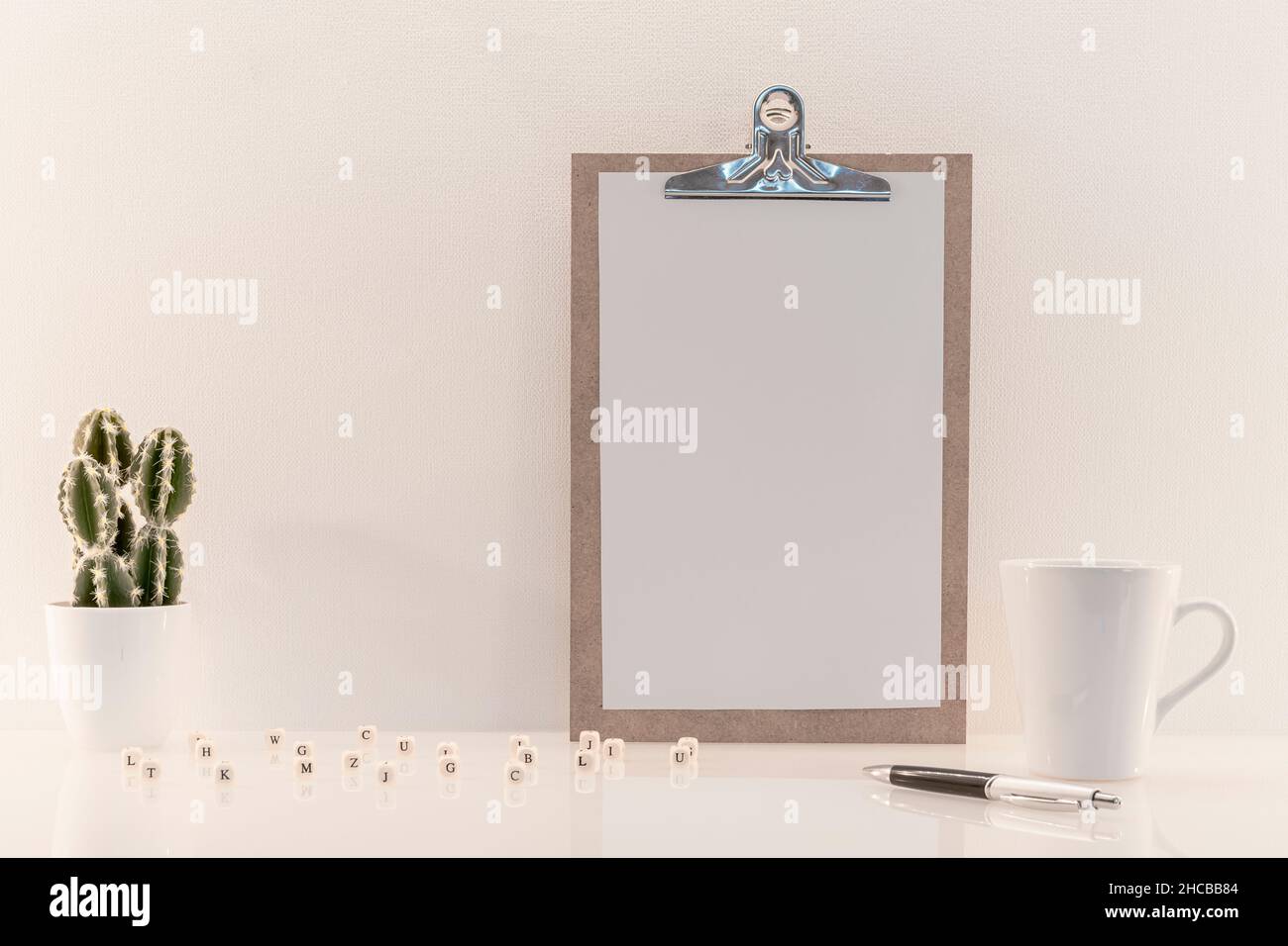 Clipboard with empty space to write a message, invitation, greetings ...