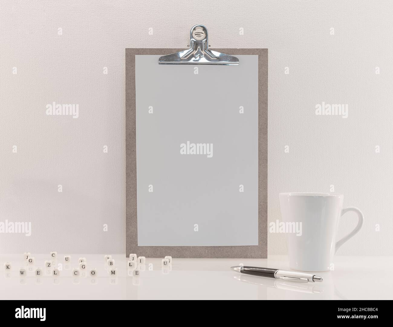 Clipboard with empty space to write a message, invitation, greetings ...