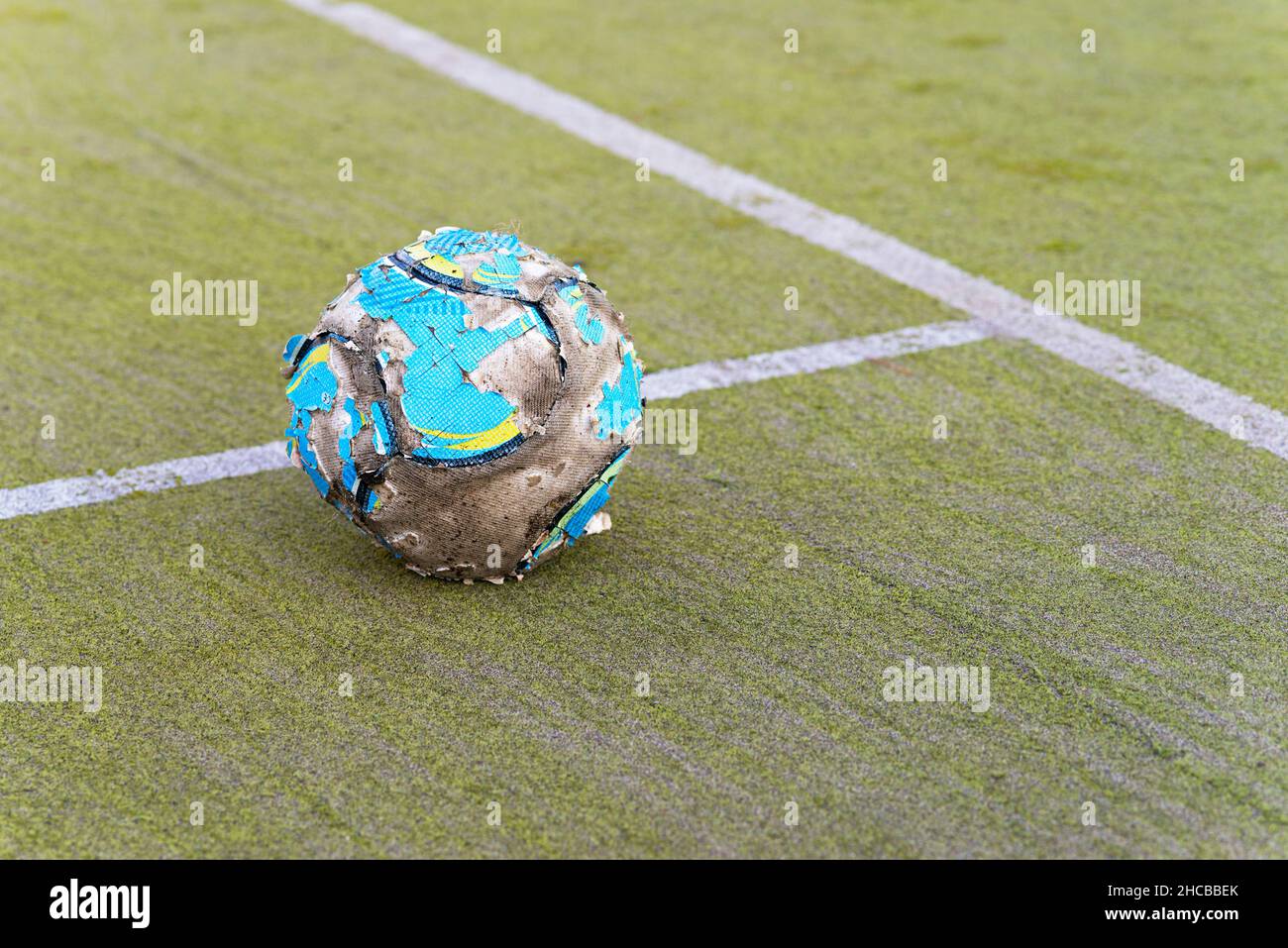 Damage Soccer Ball Stock Photo - Alamy