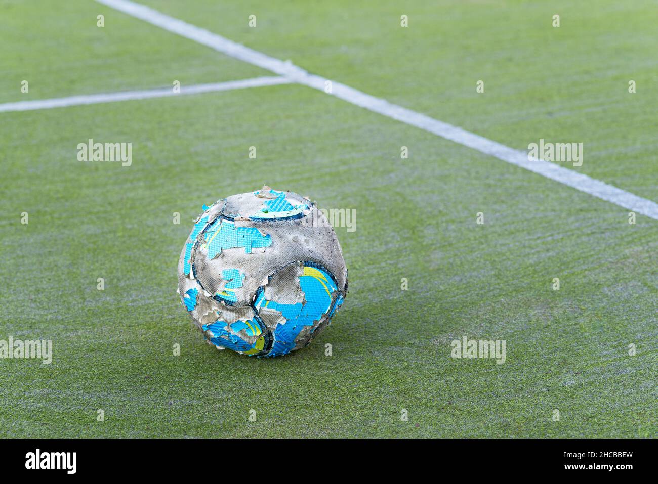Damage Soccer Ball Stock Photo - Alamy