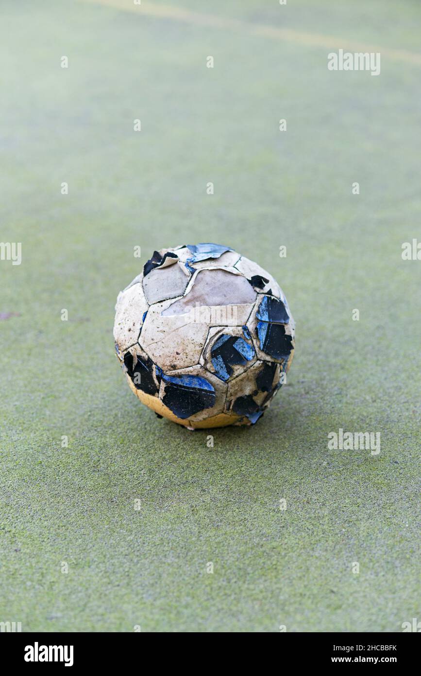 Damage Soccer Ball Stock Photo - Alamy