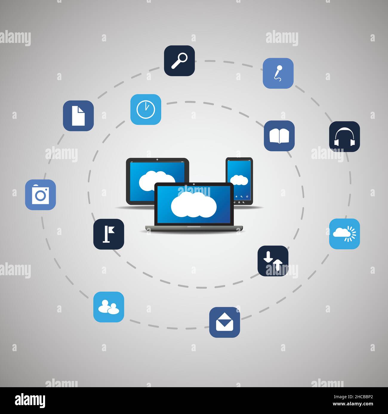Cloud Computing Concept Illustration Stock Vector Image & Art - Alamy