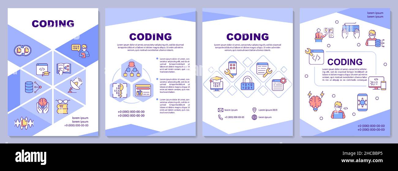 Coding brochure template Stock Vector Image & Art - Alamy