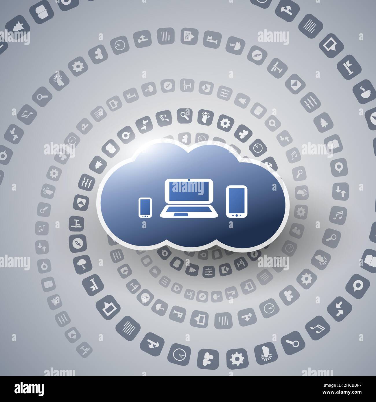 Cloud Computing Concept Illustration Stock Vector Image & Art - Alamy