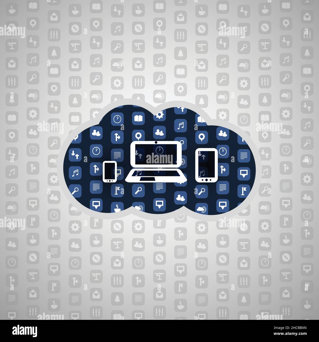 Cloud Computing Concept Illustration Stock Vector Image & Art - Alamy