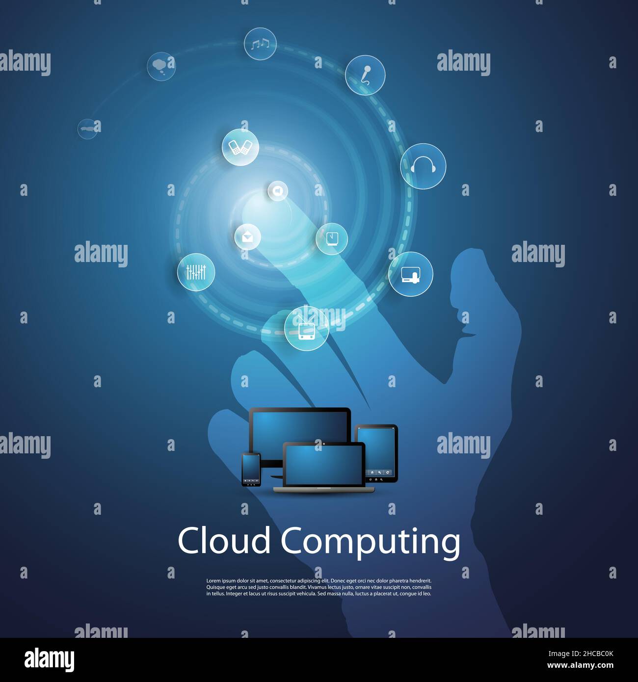 Cloud Computing Concept Stock Vector Image & Art - Alamy