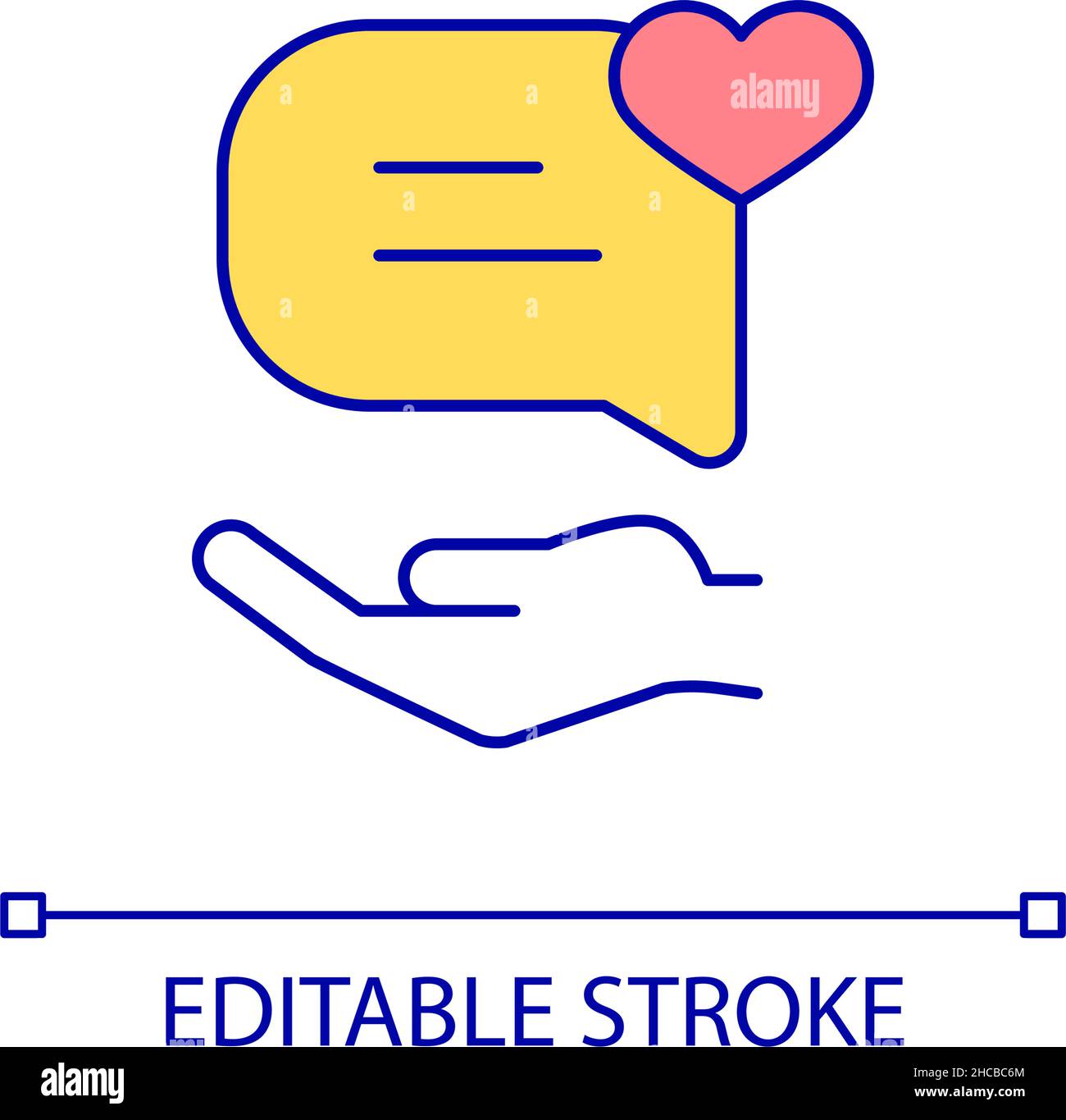 Leave positive comment RGB color icon Stock Vector Image & Art - Alamy