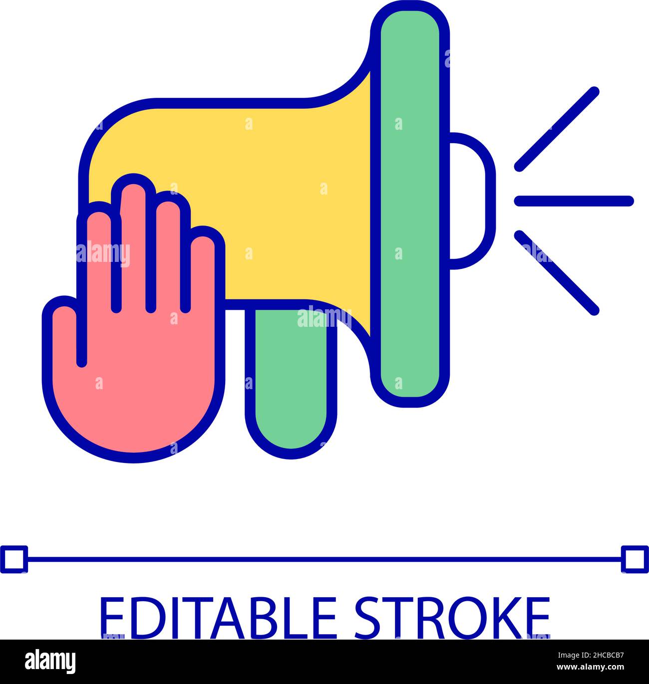 Stop advertisement RGB color icon Stock Vector Image & Art - Alamy
