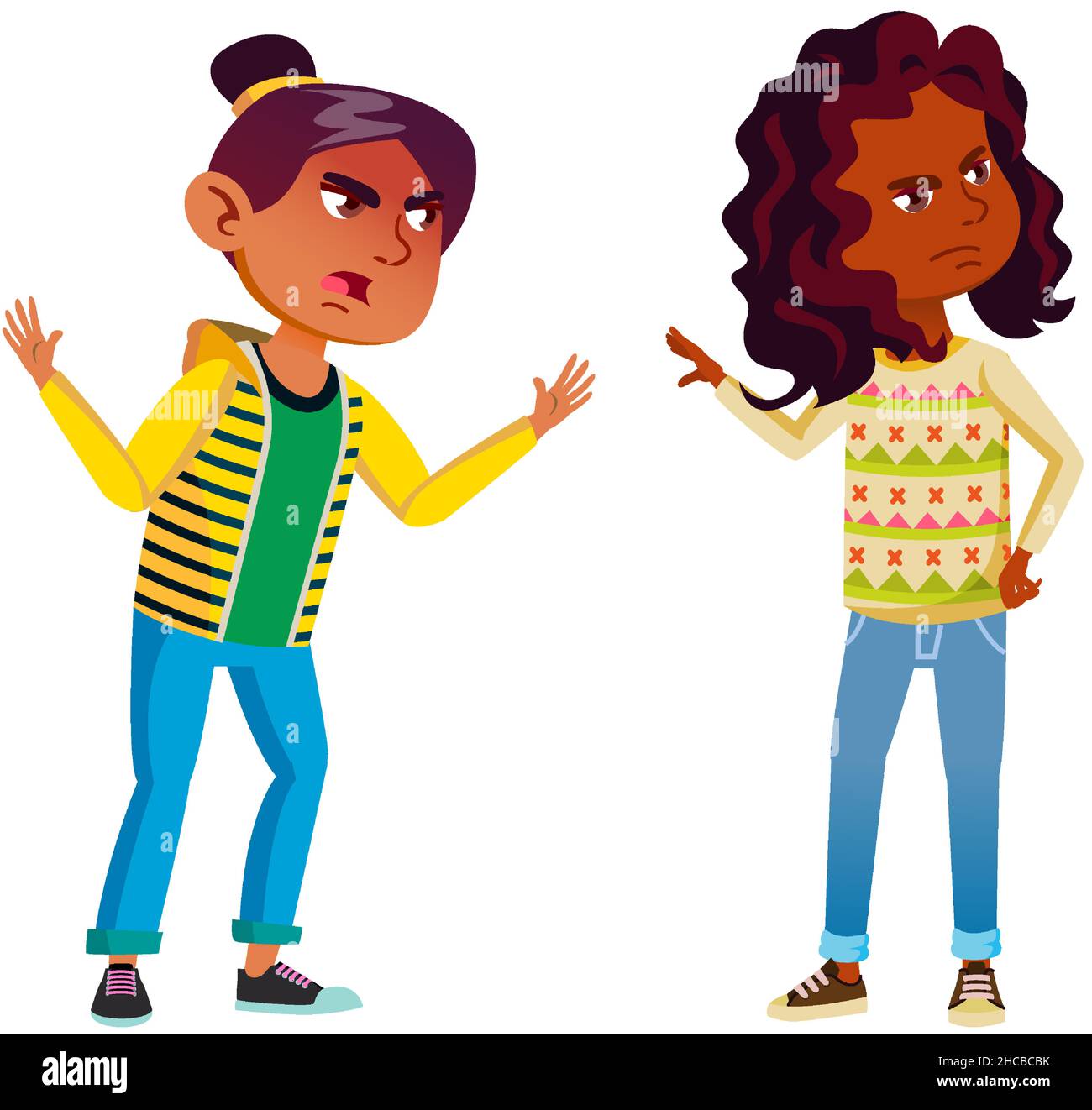 Mad Girl Talking Clipart