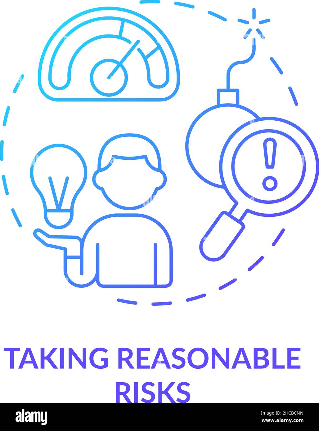 Taking reasonable risks blue gradient concept icon Stock Vector Image ... Taking reasonable risks blue gradient concept icon Stock Vector Image ...