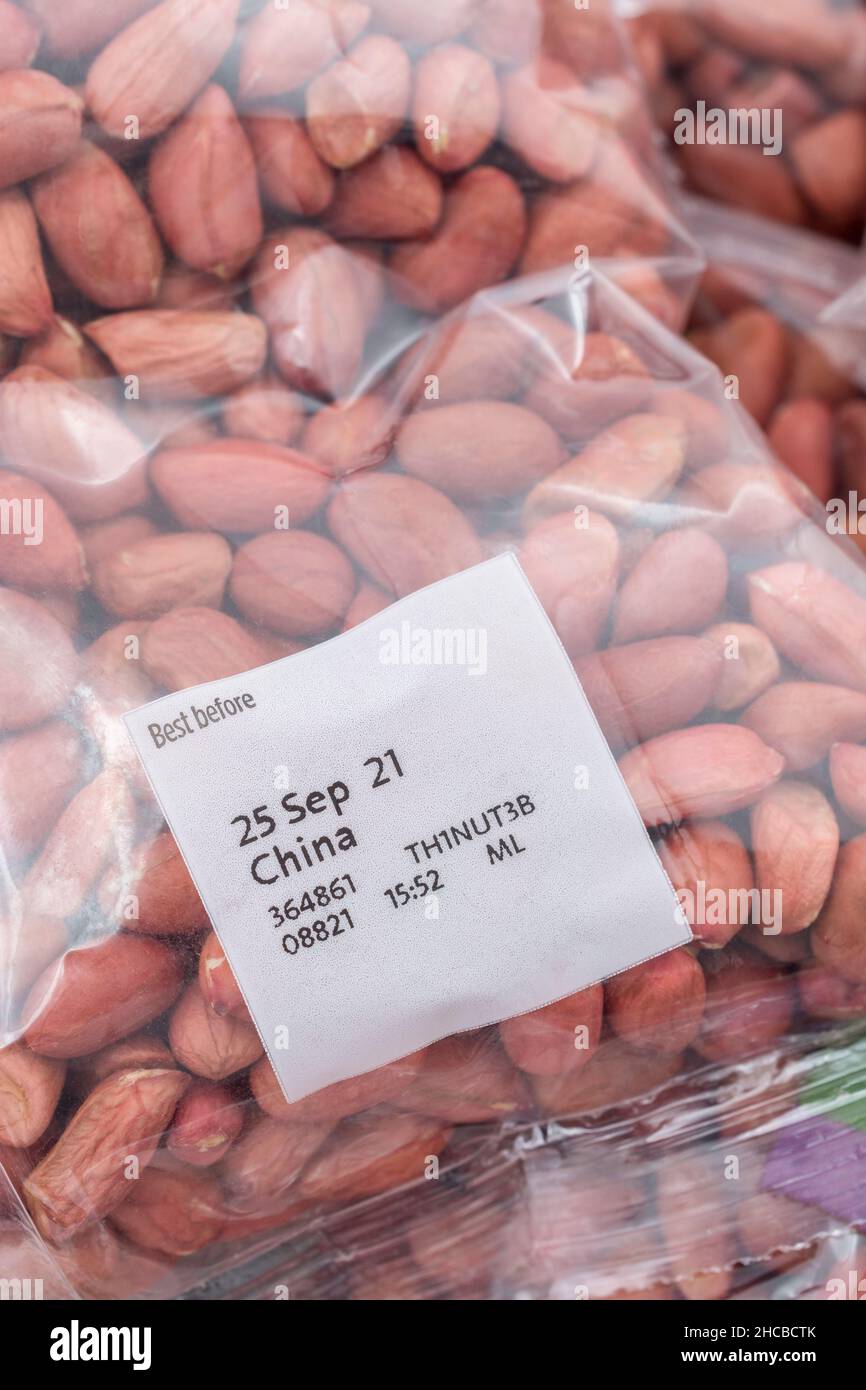 Packet of Chinese grown Morrison's supermarket own-label redskin ...