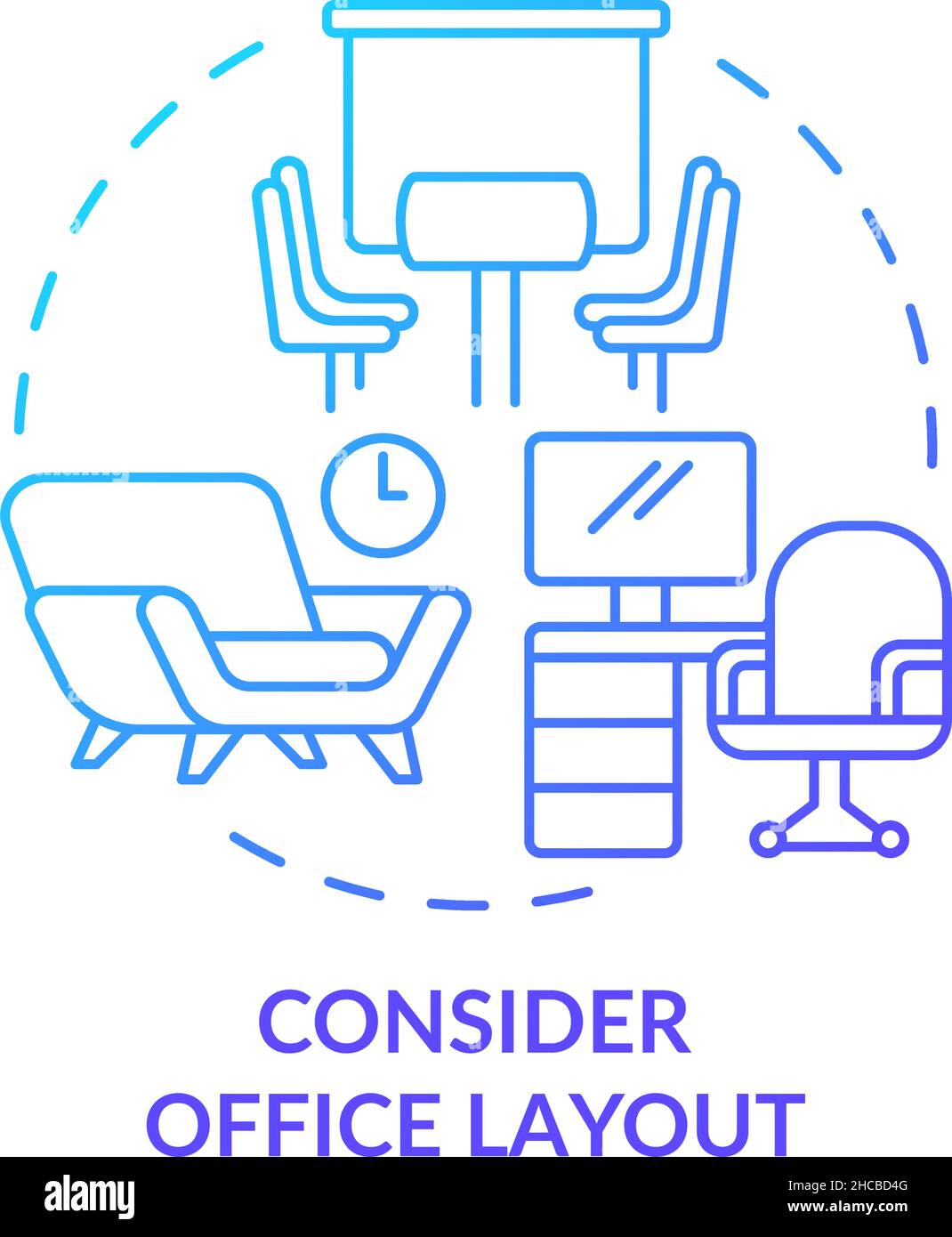 Consider office layout blue gradient concept icon Stock Vector Image ... Consider office layout blue gradient concept icon Stock Vector Image ...