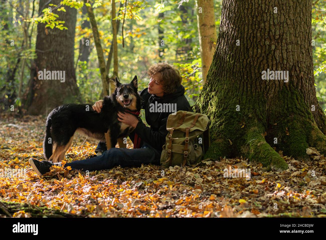 Man resting under tree hi-res stock photography and images - Alamy