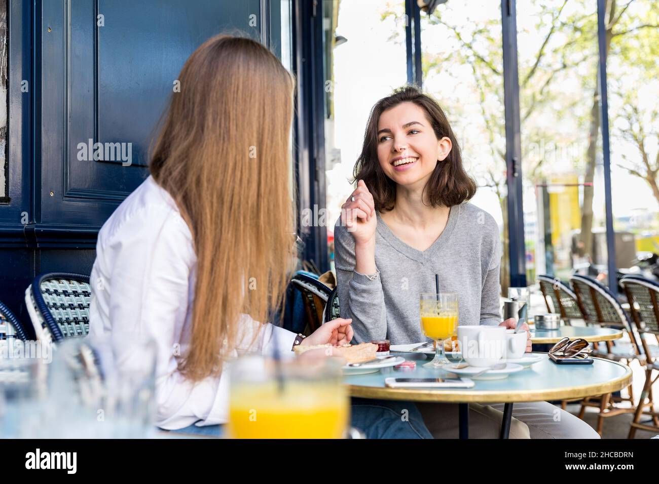 Beautiful woman talking gesturing hi-res stock photography and images ...