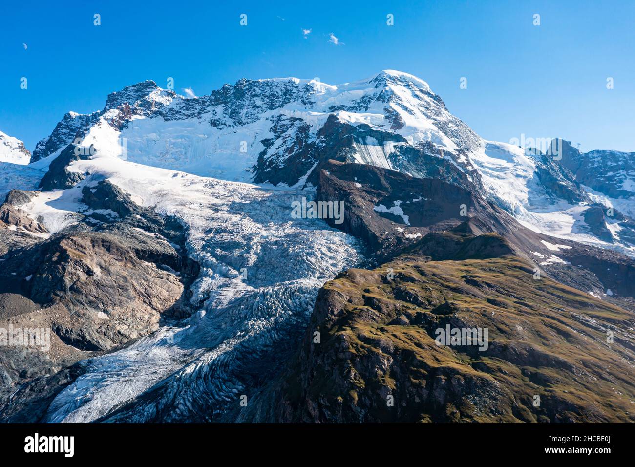 Ridge of Gorner Glacier in Pennine Alps Stock Photo - Alamy
