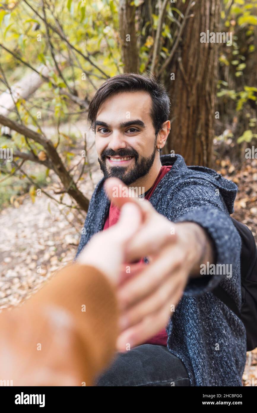 Young man hand hi-res stock photography and images - Alamy