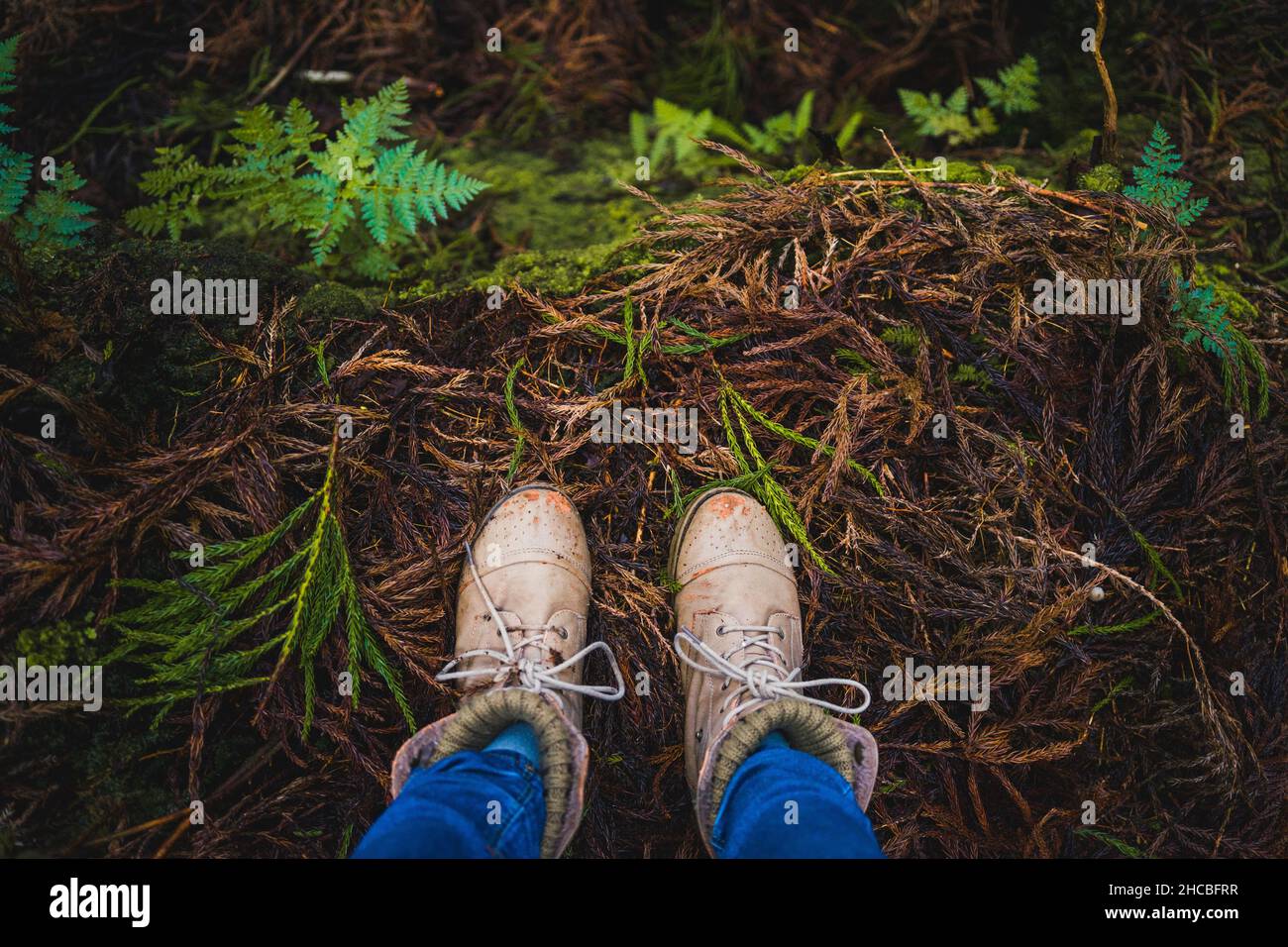 Boots in foreground hi-res stock photography and images - Alamy