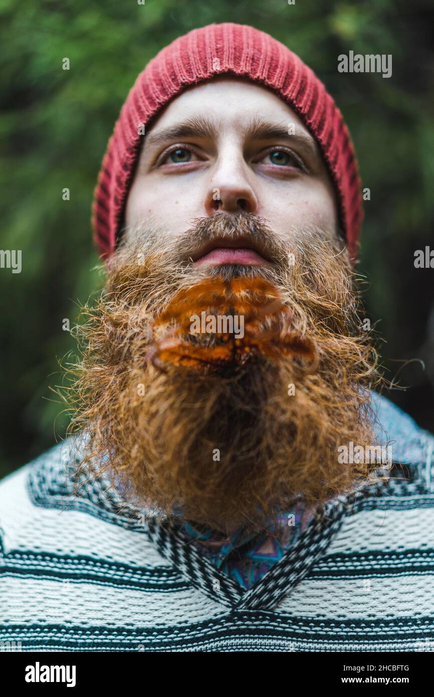 Bearded man with cap on hat hi-res stock photography and images - Alamy