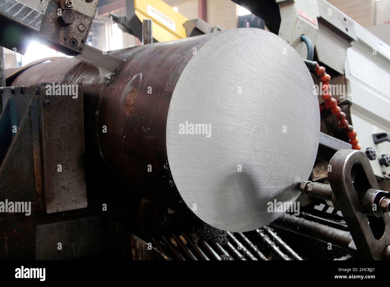 Metal cutting saw in factory Stock Photo - Alamy